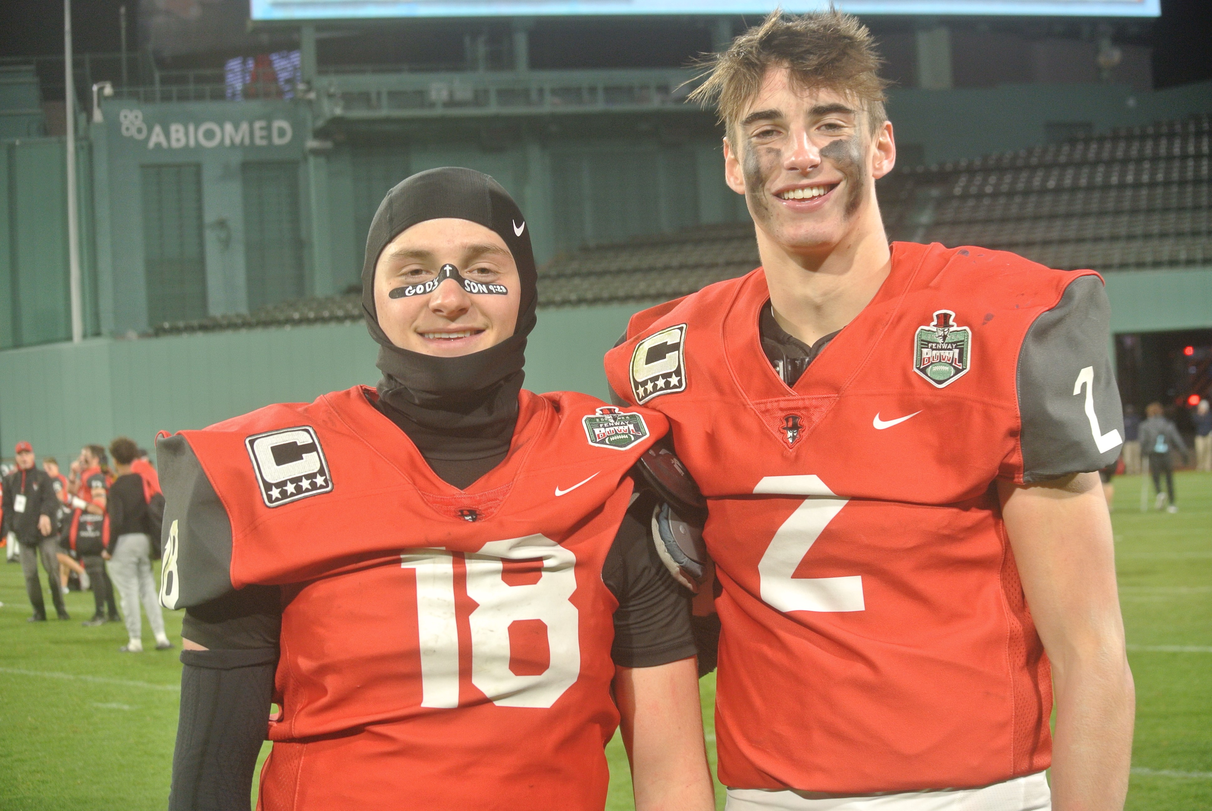 Marblehead football captains Wales, Monaco relive the Fenway experience ...